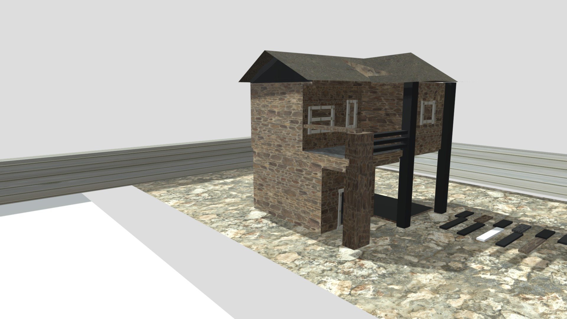 2 storey basic house - Download Free 3D model by motlakse [6145744 ...