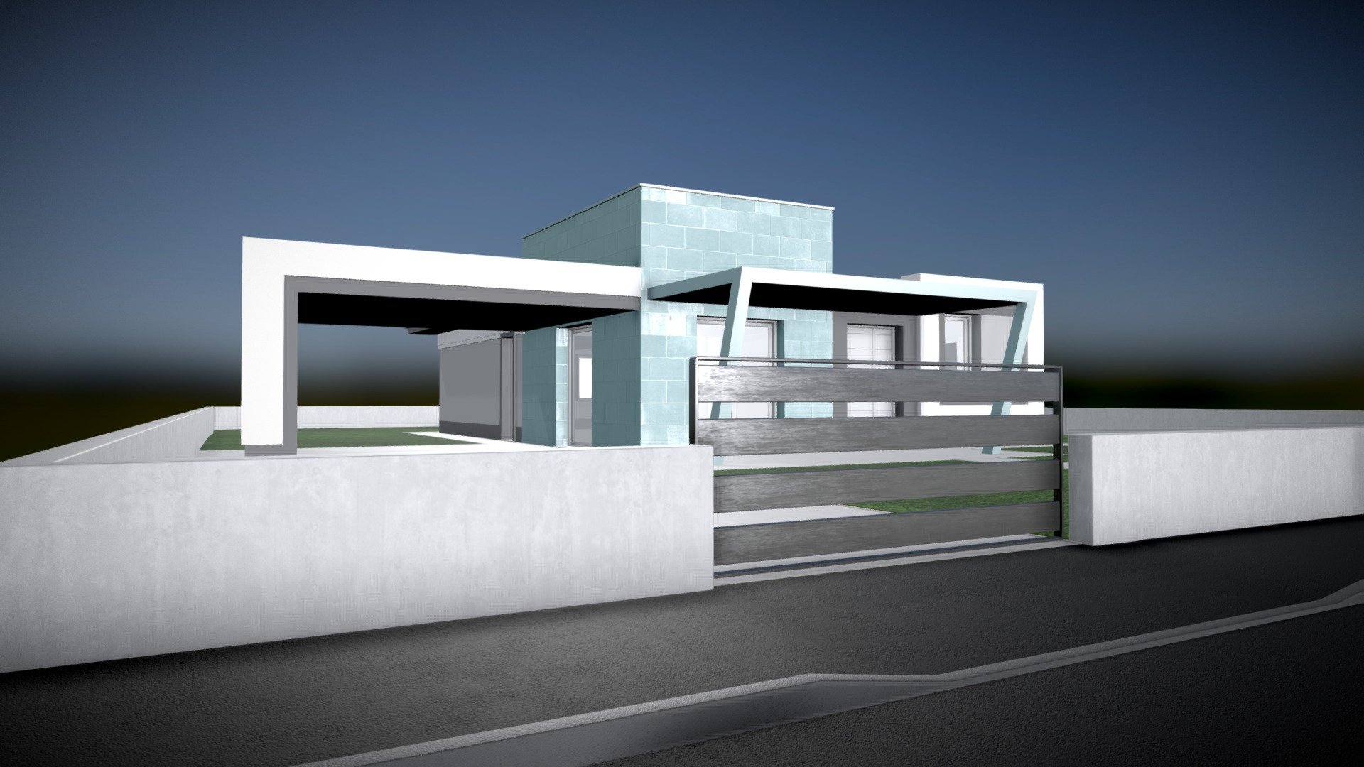 Square House - 3D model by Ph09 [614623c] - Sketchfab