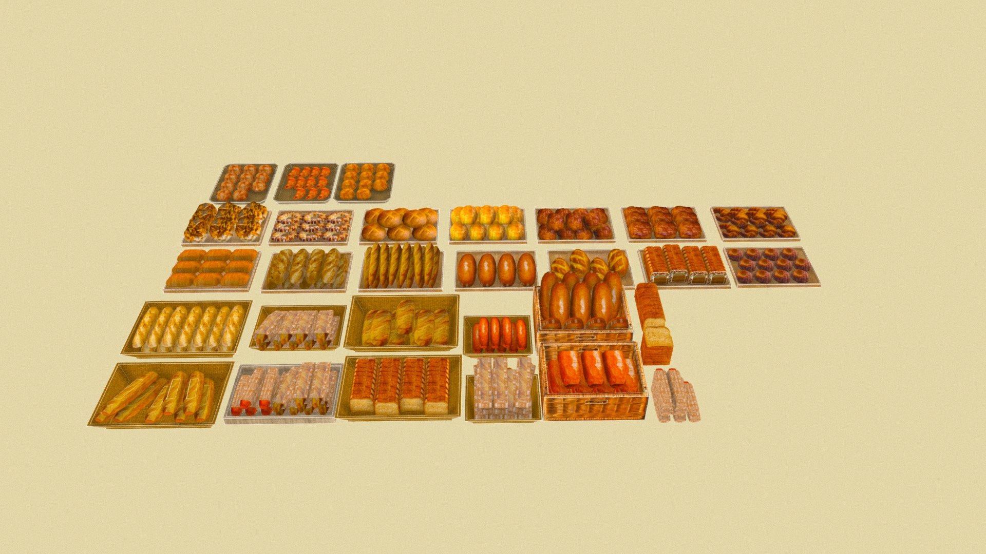 Bread collection - Download Free 3D model by Bagel (@Green_Katydid ...