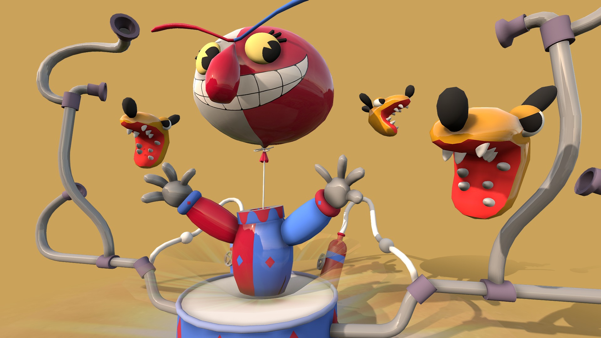 Beppi The Clown - Download Free 3D model by Paul Briot (@Paul.Briot ...