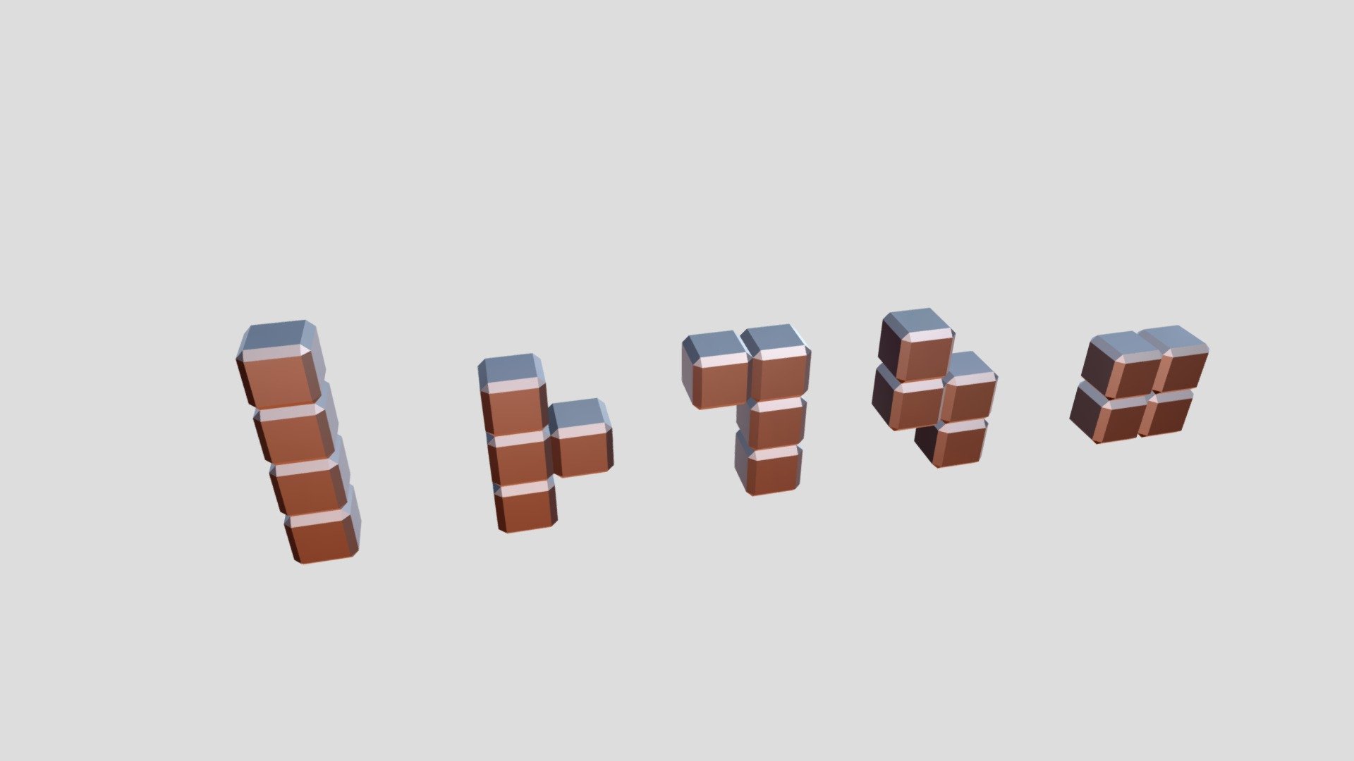 simple 3d Tetris Pieces - Download Free 3D model by Trockk (@Timrockk ...
