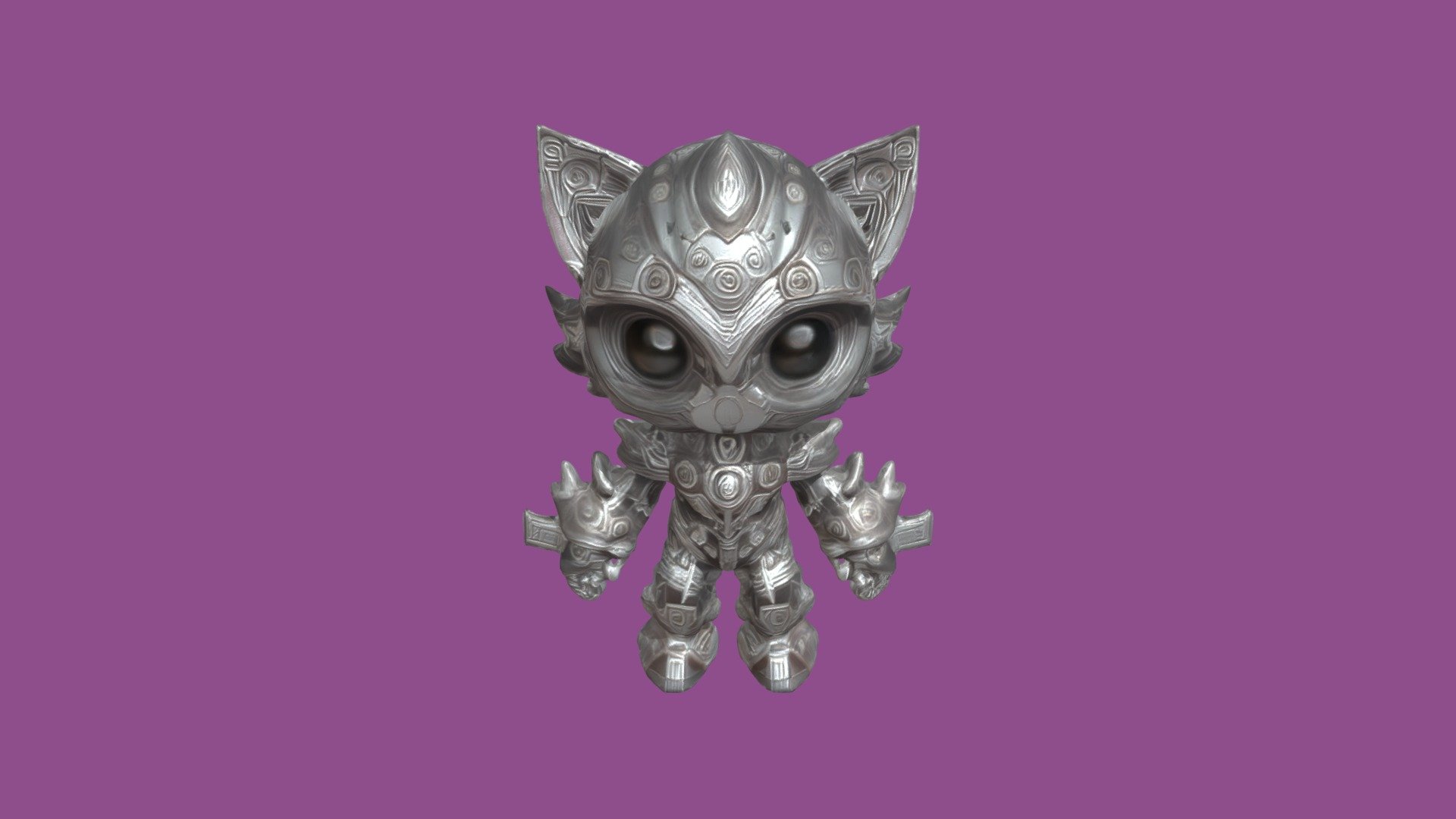 Mech-inspired robotic cat figure with intricate - 3D model by kemarkosm ...