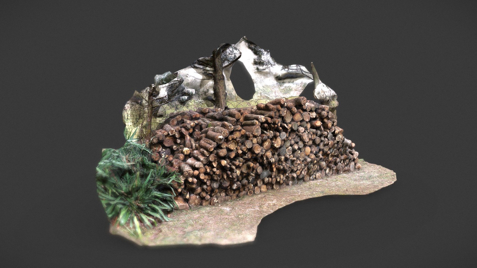 Log Wall 3D Scan - Download Free 3D model by Batuhan13 [616318d ...