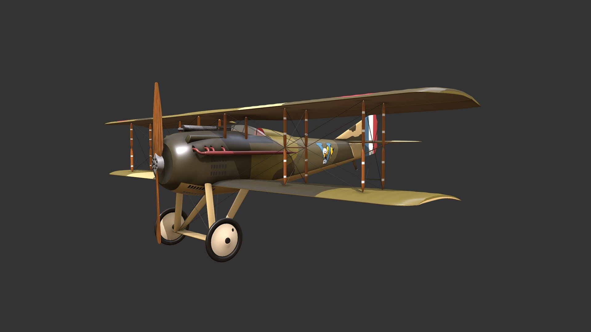 SPAD S.VII - 3D model by Romania 100 - Marea Unire (@Acum100ani.ro) [6165d75] - Sketchfab