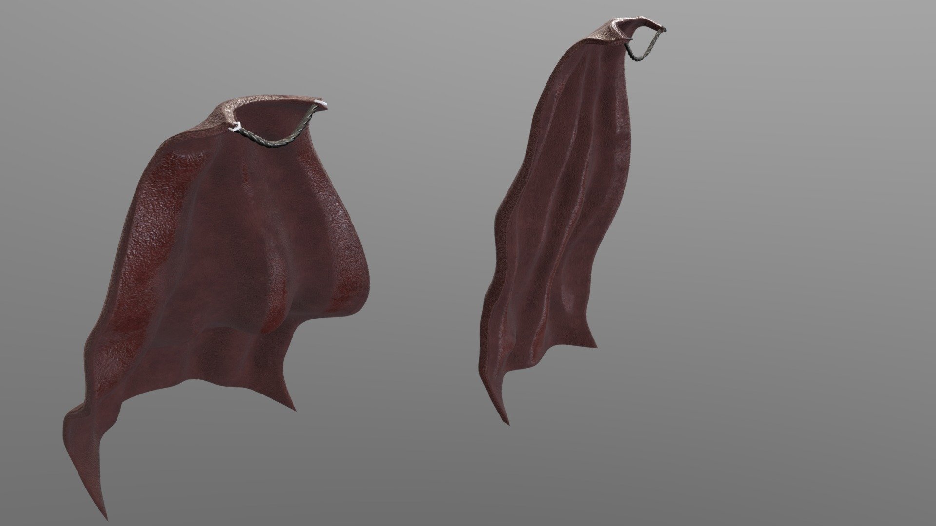 Red Leather Cape - static and blowing - Download Free 3D model by ...