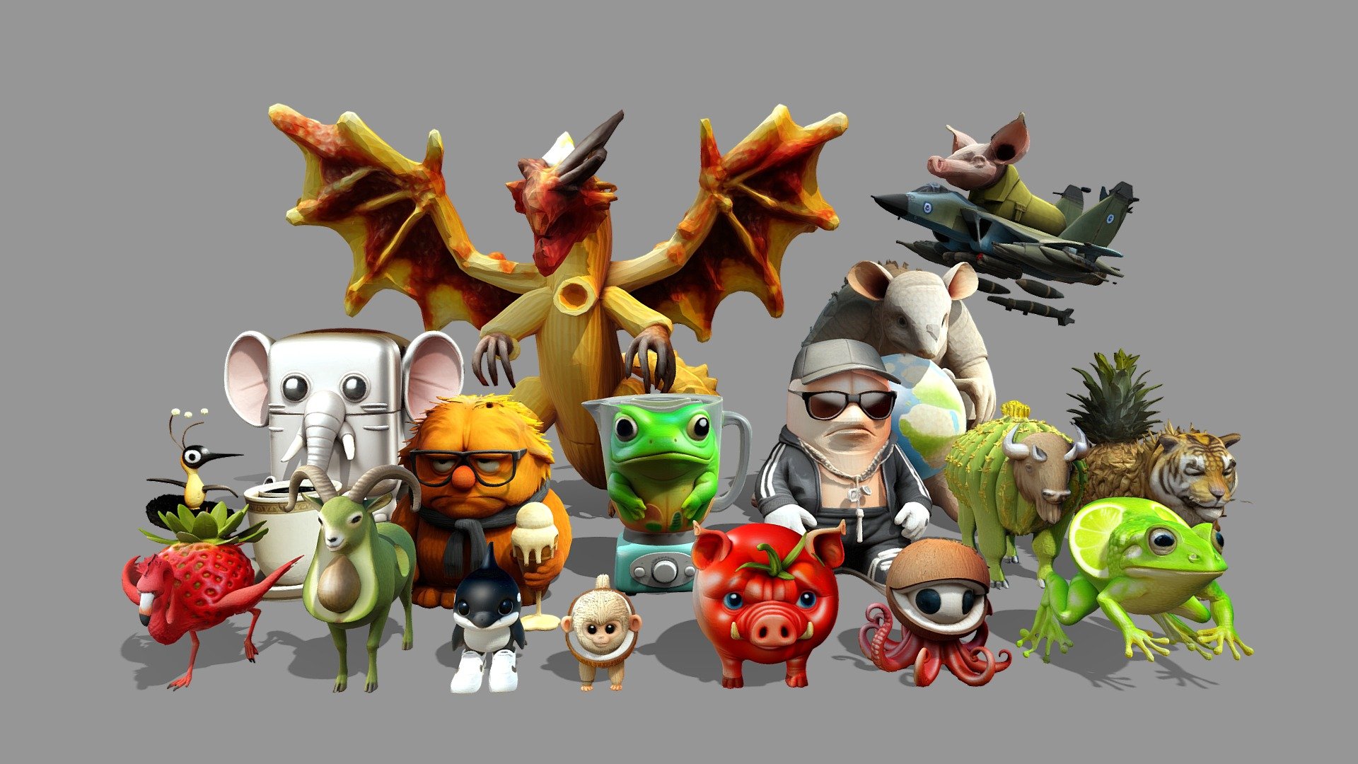 17 Italian Brainrot Collection - Version 7 - 3D model by $1 MARKET (@imlmw) [617234b] - Sketchfab