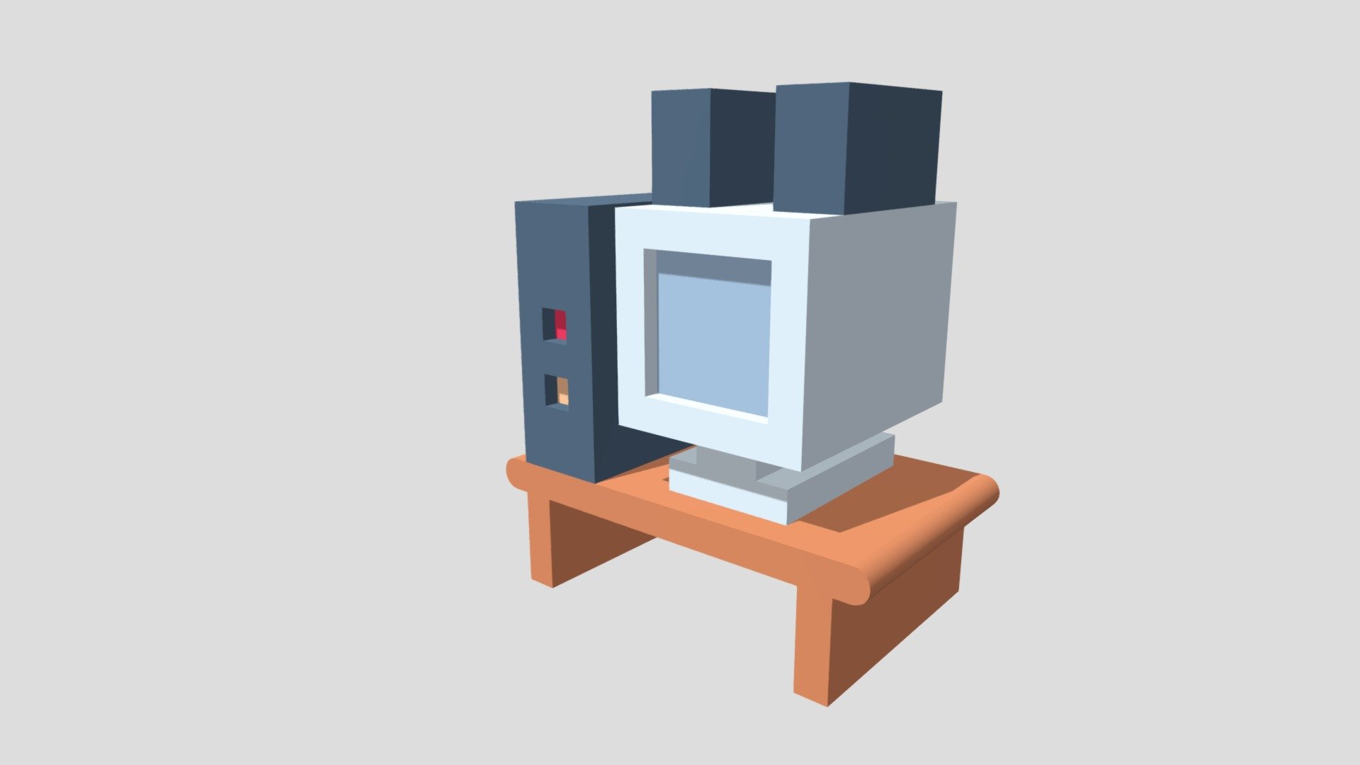 Voxel Based Desktop Computer System - Download Free 3D model by Sba ...