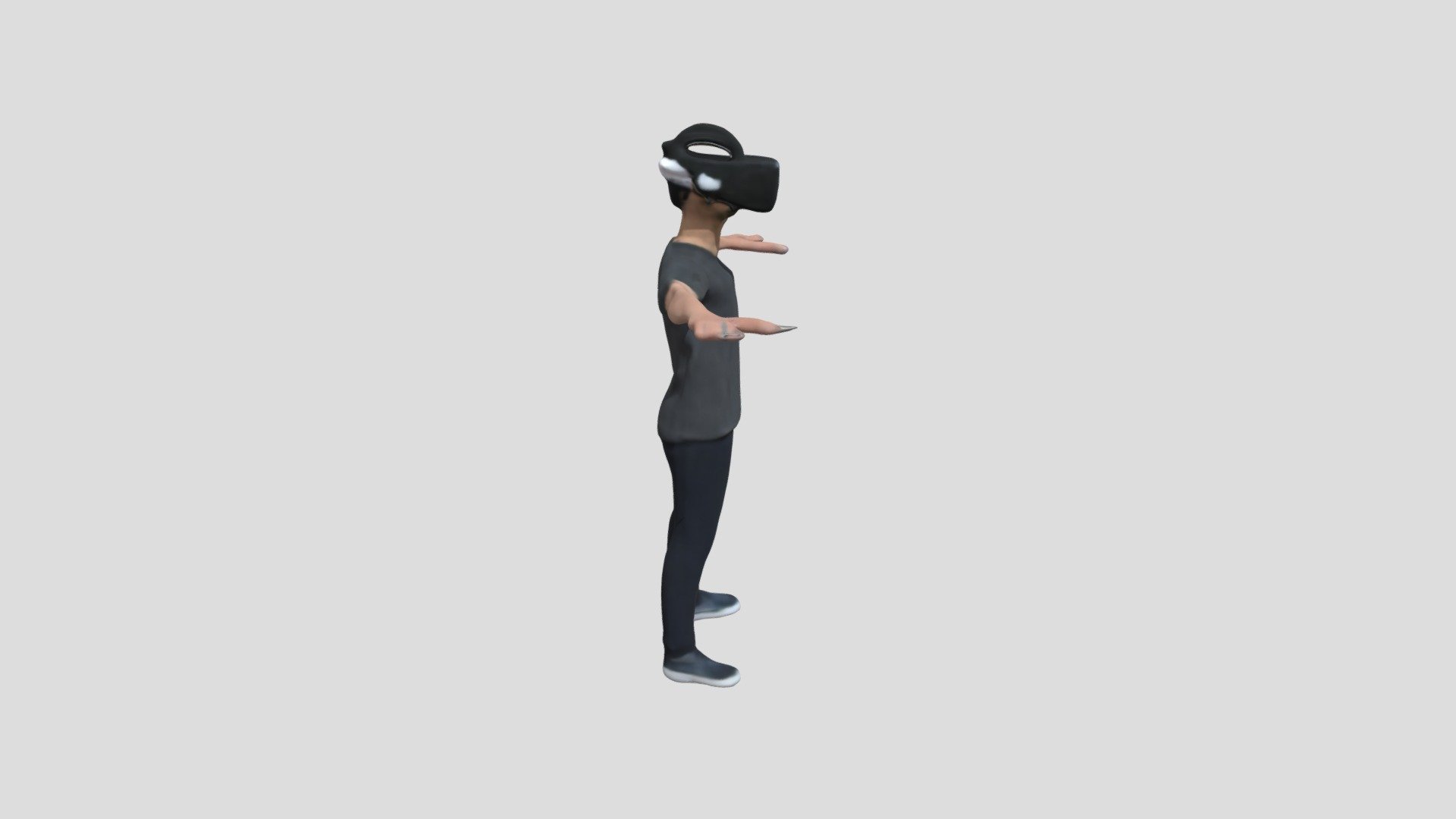 Gamer in a VR headset - Download Free 3D model by Ryan Morrison (@ryanjmorrison) [61749a0 ...