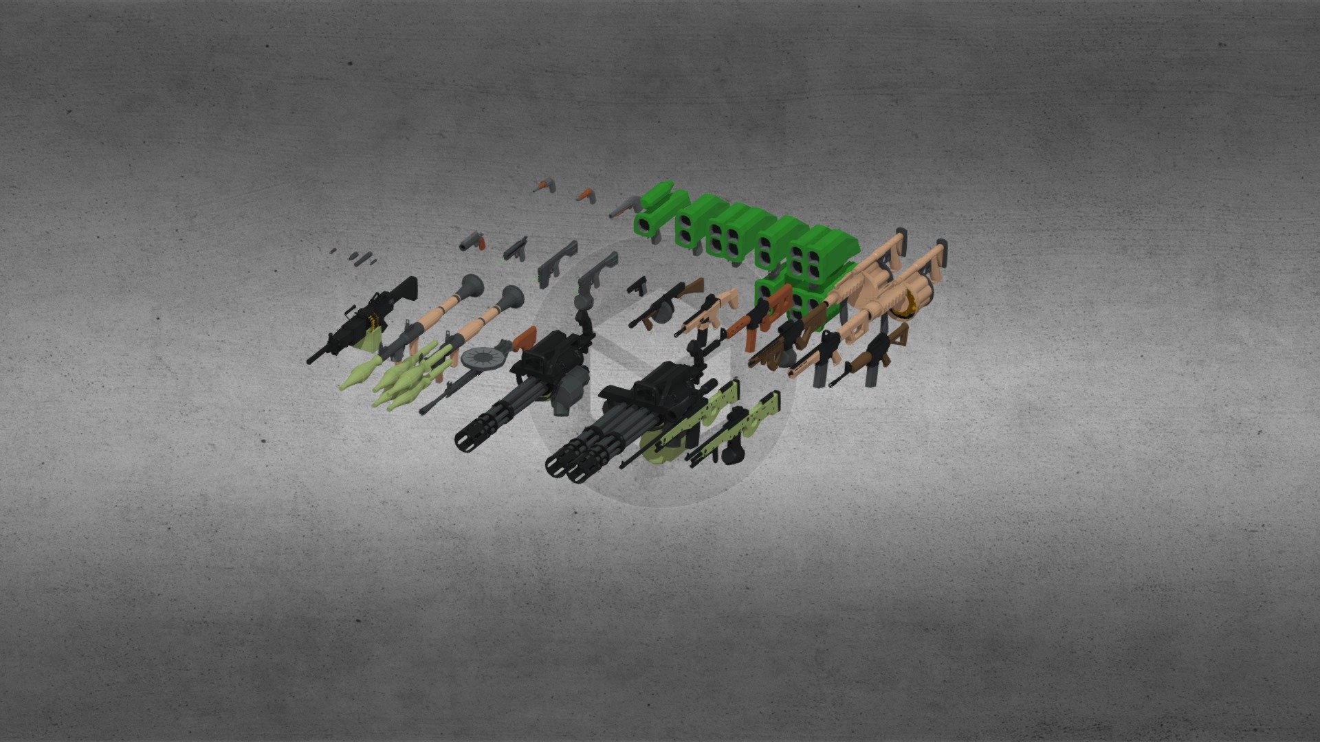 Low poly guns NOT TEXTURED - Download Free 3D model by BIRBonc ...