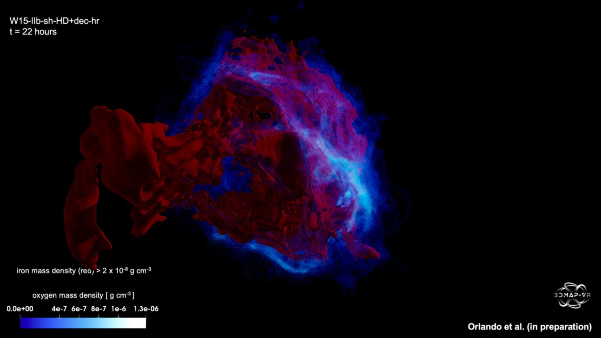 Ejecta structure at the shock breakout - 3D model by Salvatore Orlando ...