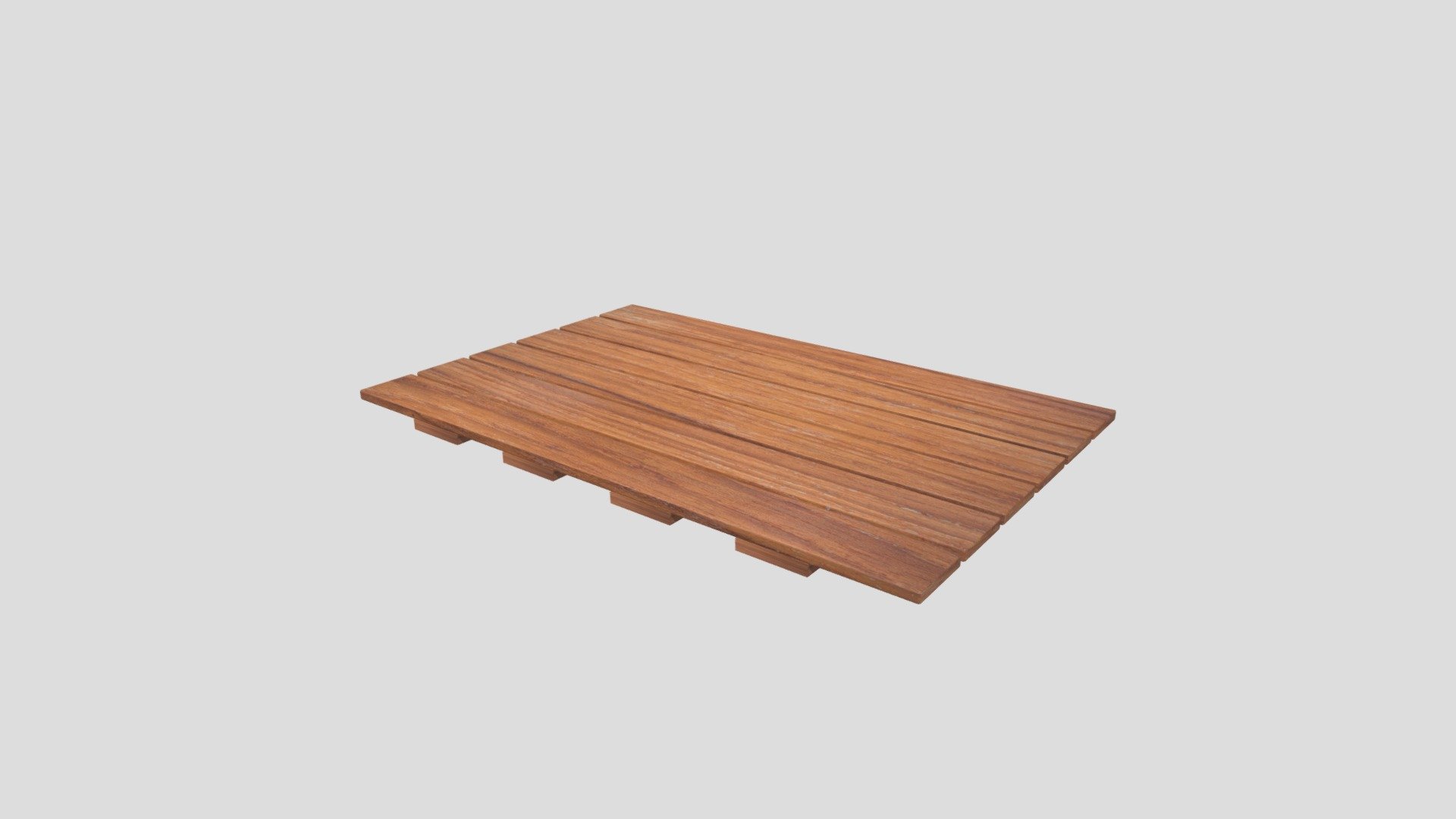 Platform made of wood planks - Download Free 3D model by Deepak (@voxel ...