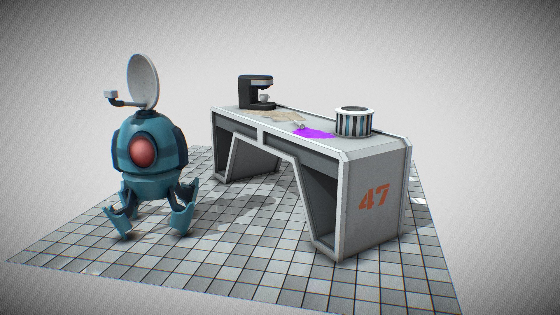 Robot Friend In Lab - Download Free 3D model by Klasy [617b9b3] - Sketchfab
