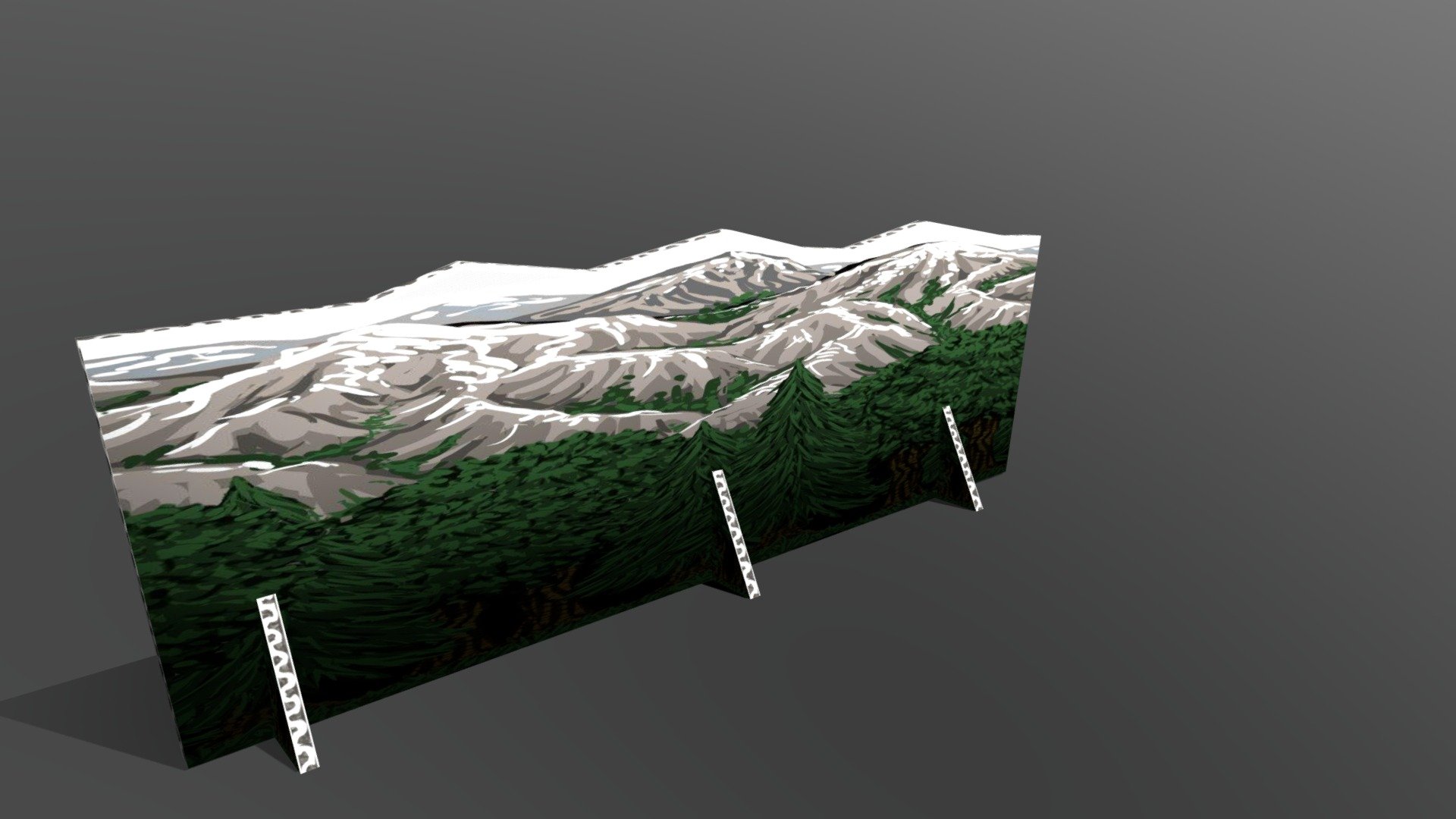 Mountain Backdrop 1 - Download Free 3D model by daedaljs [617c565 ...