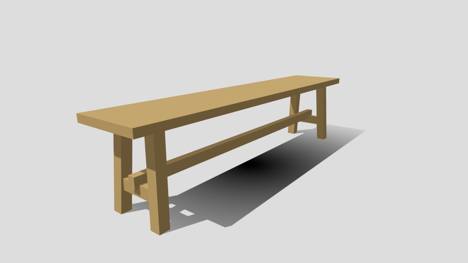 Low Poly Bench #5 - Download Free 3D model by JustBlender [61853ca ...