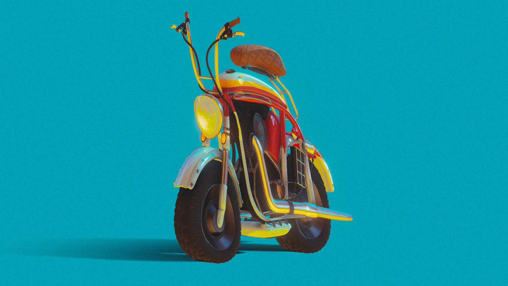 Mini bike vintage and cartoonish looking - Download Free 3D model by ...