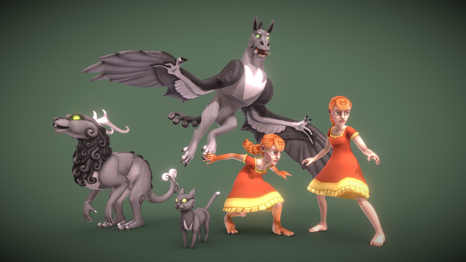 Sister & Shapeshifter Forms - 3D model by Lynda Murray (@impdragon ...