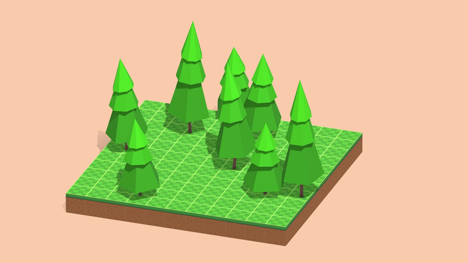 Isometric blocks and trees - Mash Exercise 01 - 3D model by mikeho3d ...