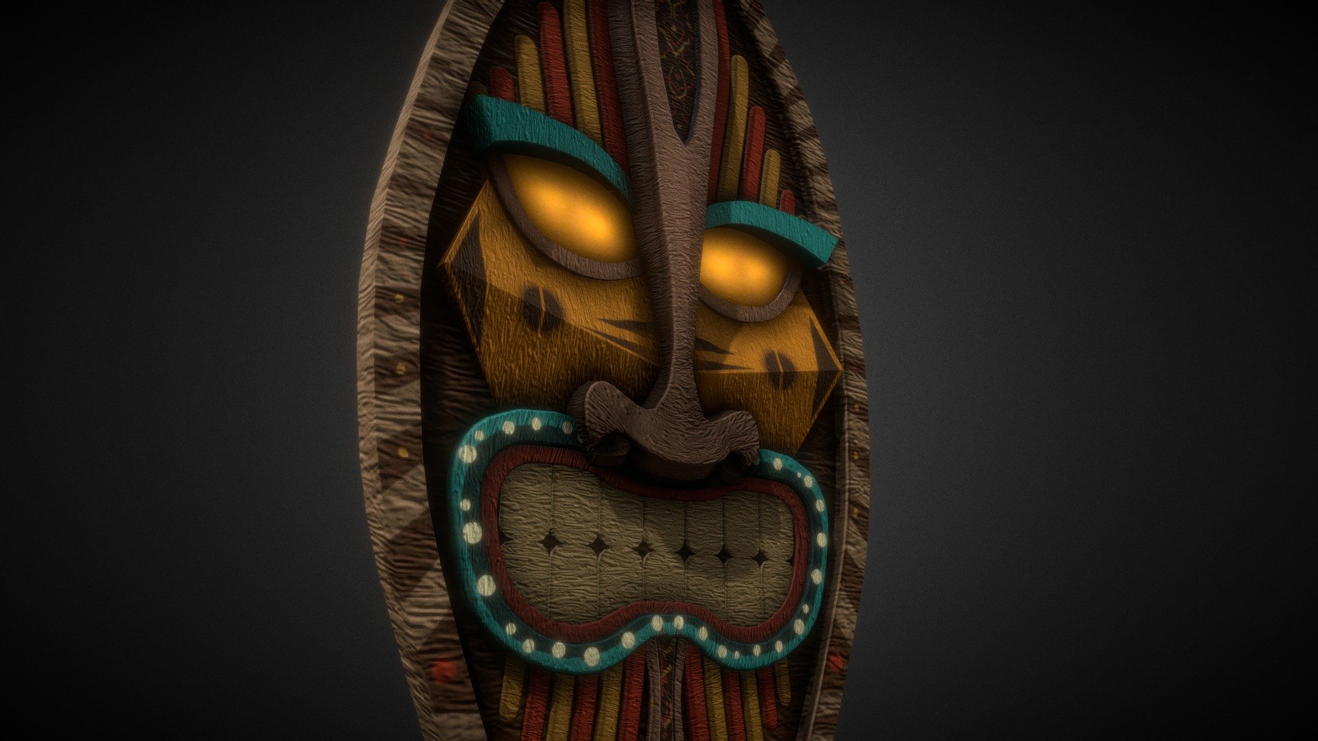 Tribal Mask - 3D model by Xuss [618ec2b] - Sketchfab