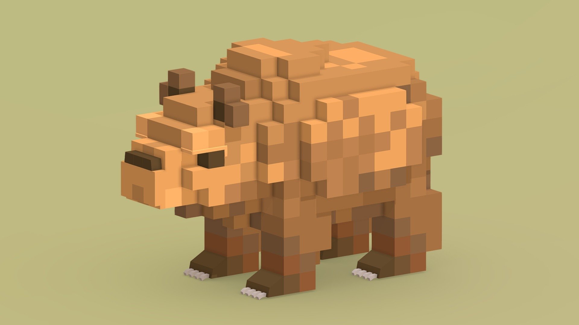 Voxel Creatures: Bear - 3D model by emijar [618fbd8] - Sketchfab