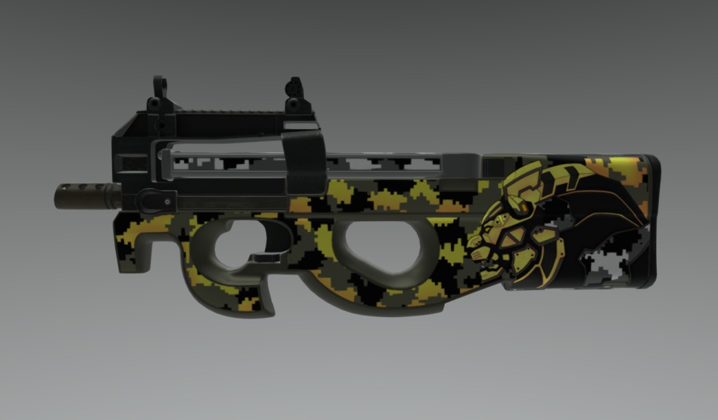 P90 | Lion's Camouflage - 3D model by Un1q [6190b62] - Sketchfab