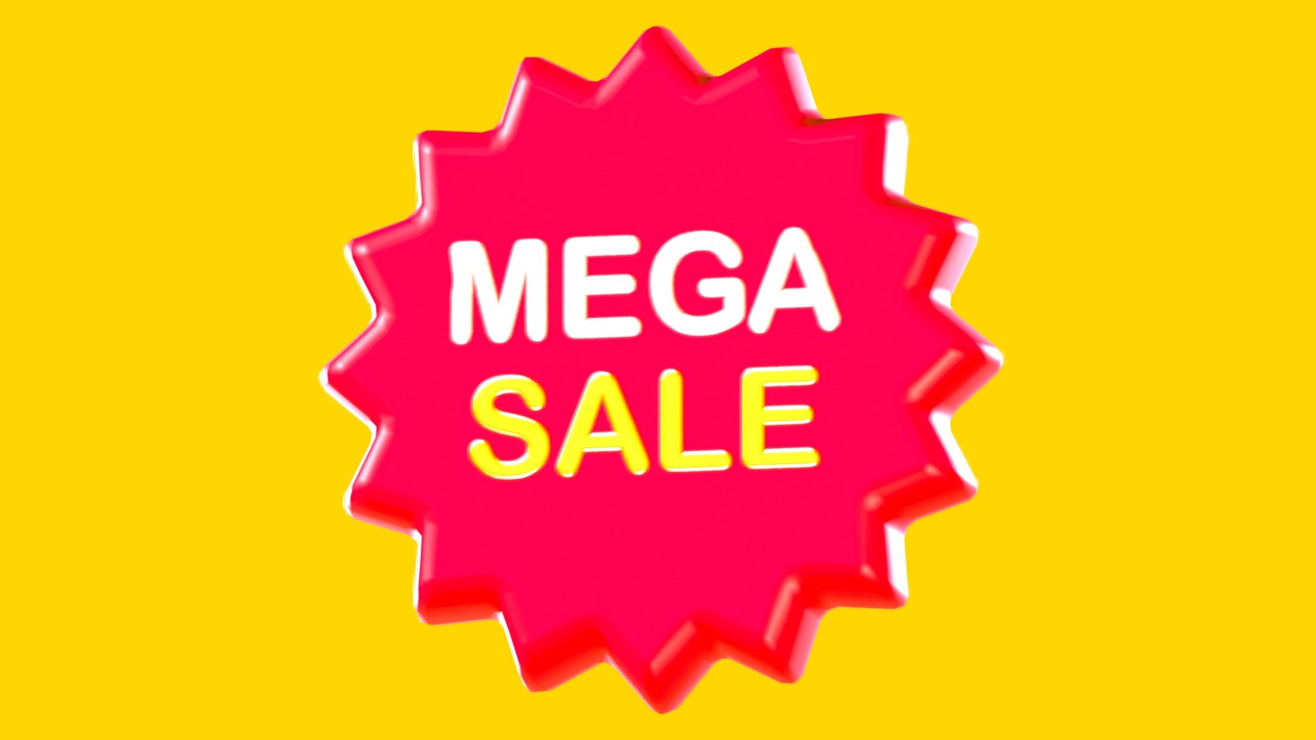 Marketing Icons - Mega Sale Tag - Buy Royalty Free 3D model by Assemblr ...