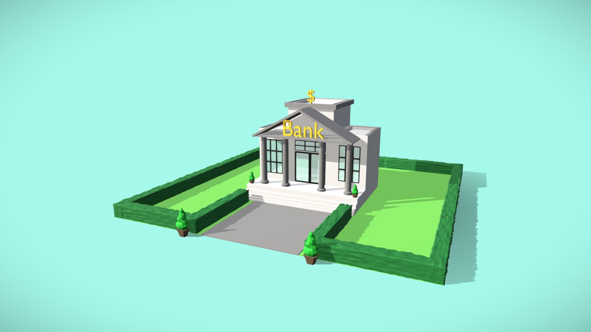 Low Poly Bank - Download Free 3D model by Virginia Vidonis ...