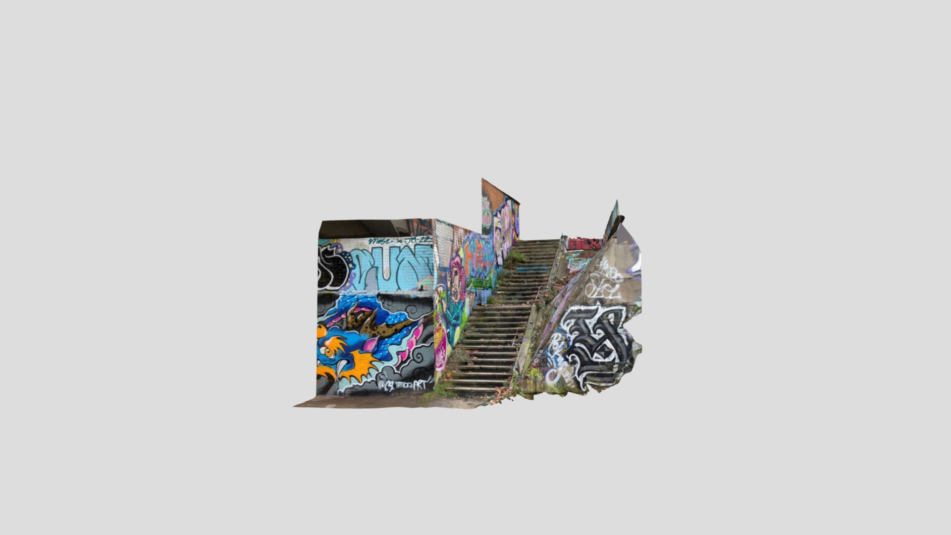 Graffiti steps - Download Free 3D model by Karolisbutenas [61a1050 ...