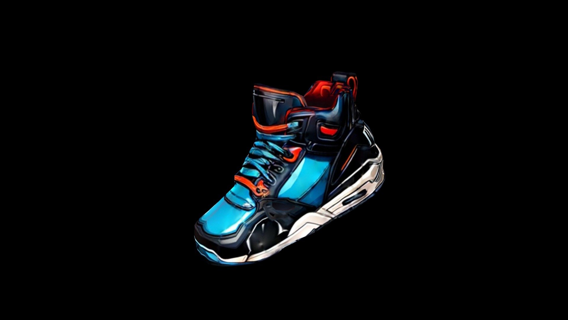 The image shows two different shoes, one blue an - Download Free 3D ...