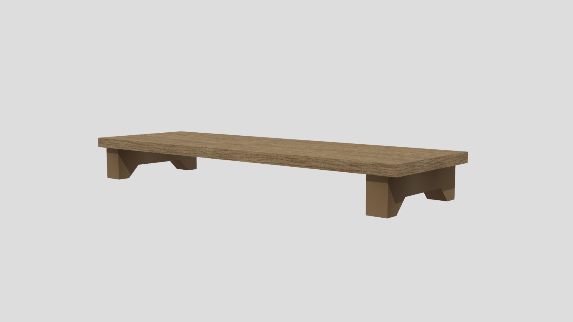 Wooden Desk Monitor Raiser Stand - Download Free 3D model by Baldev ...