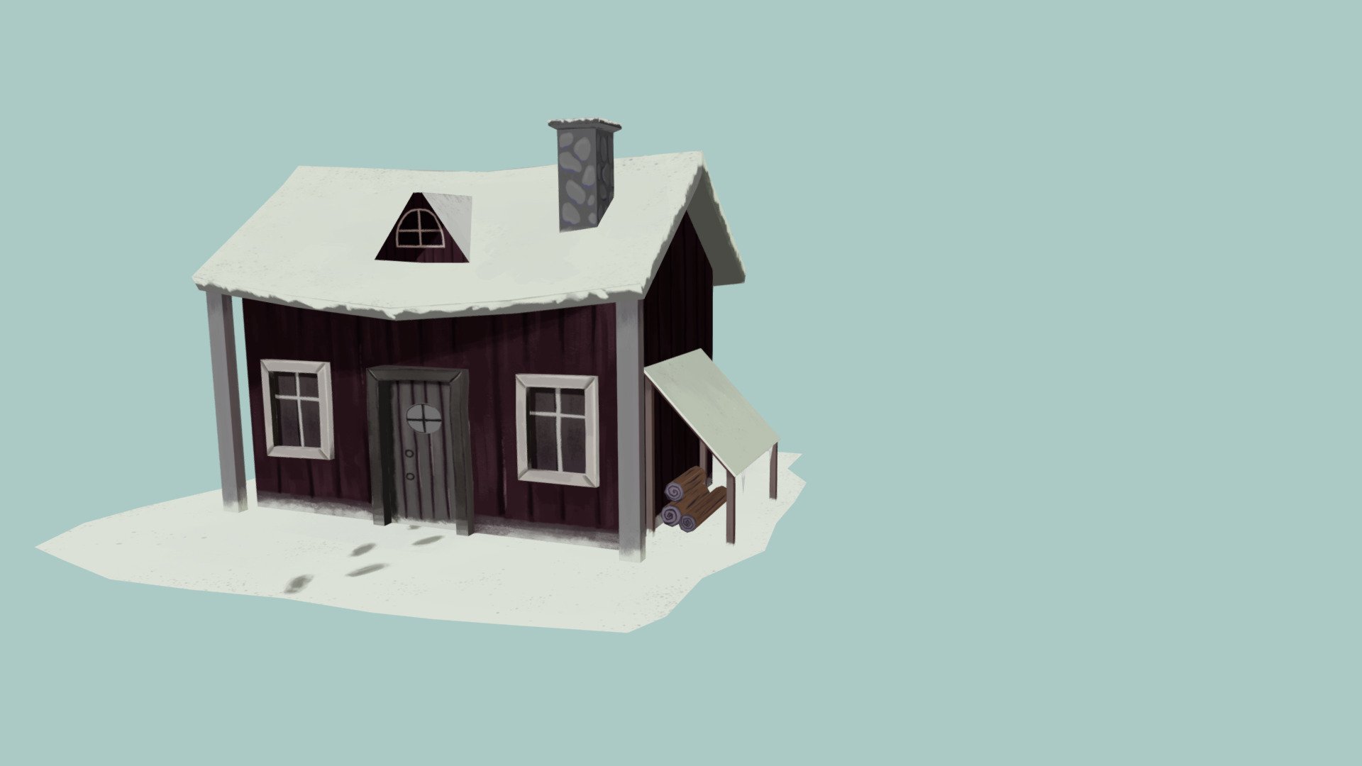 Low Poly Winter House - 3D model by Sladka [61ab2a7] - Sketchfab