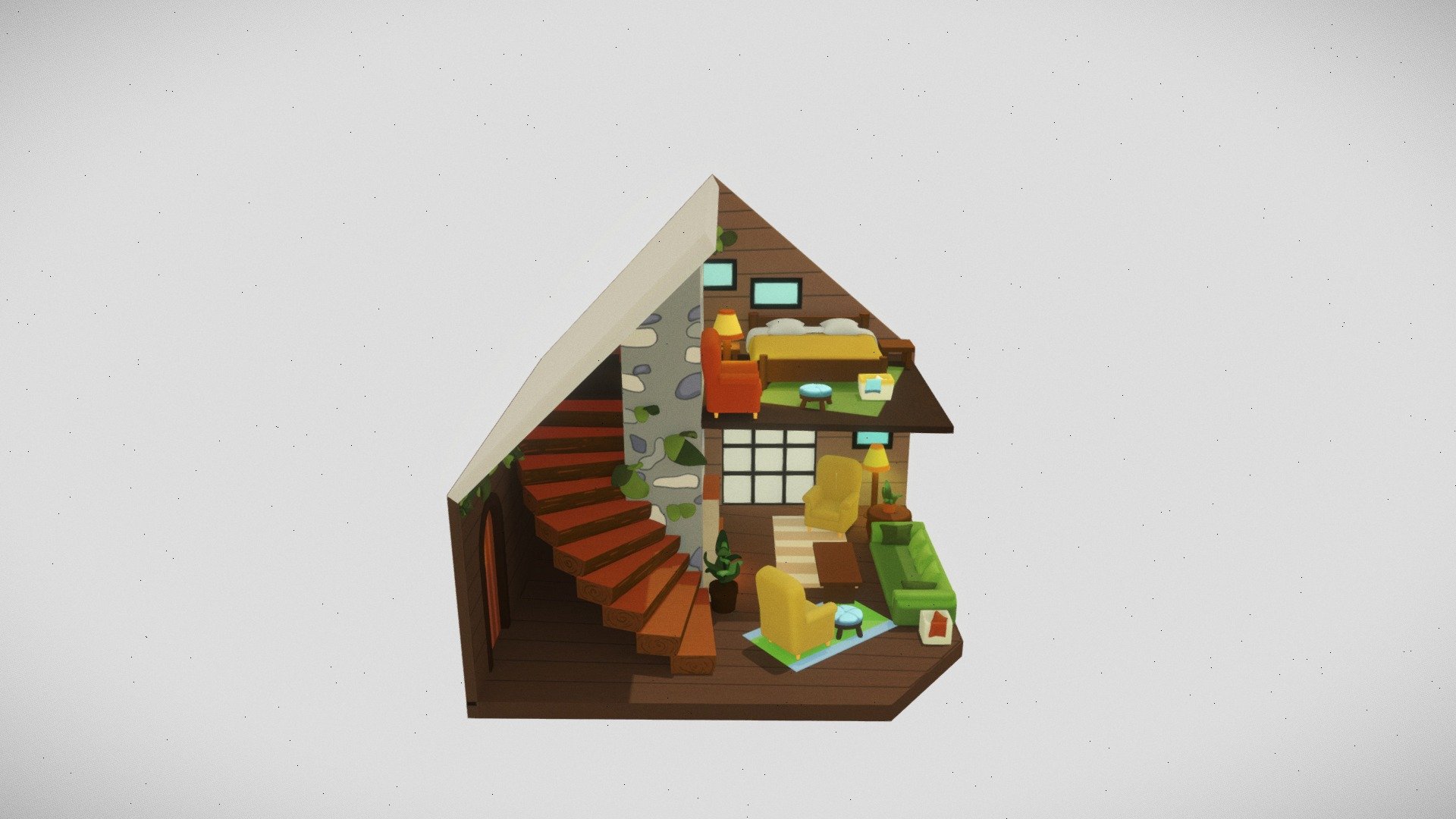 Forest home - Download Free 3D model by delissa [61ae228] - Sketchfab