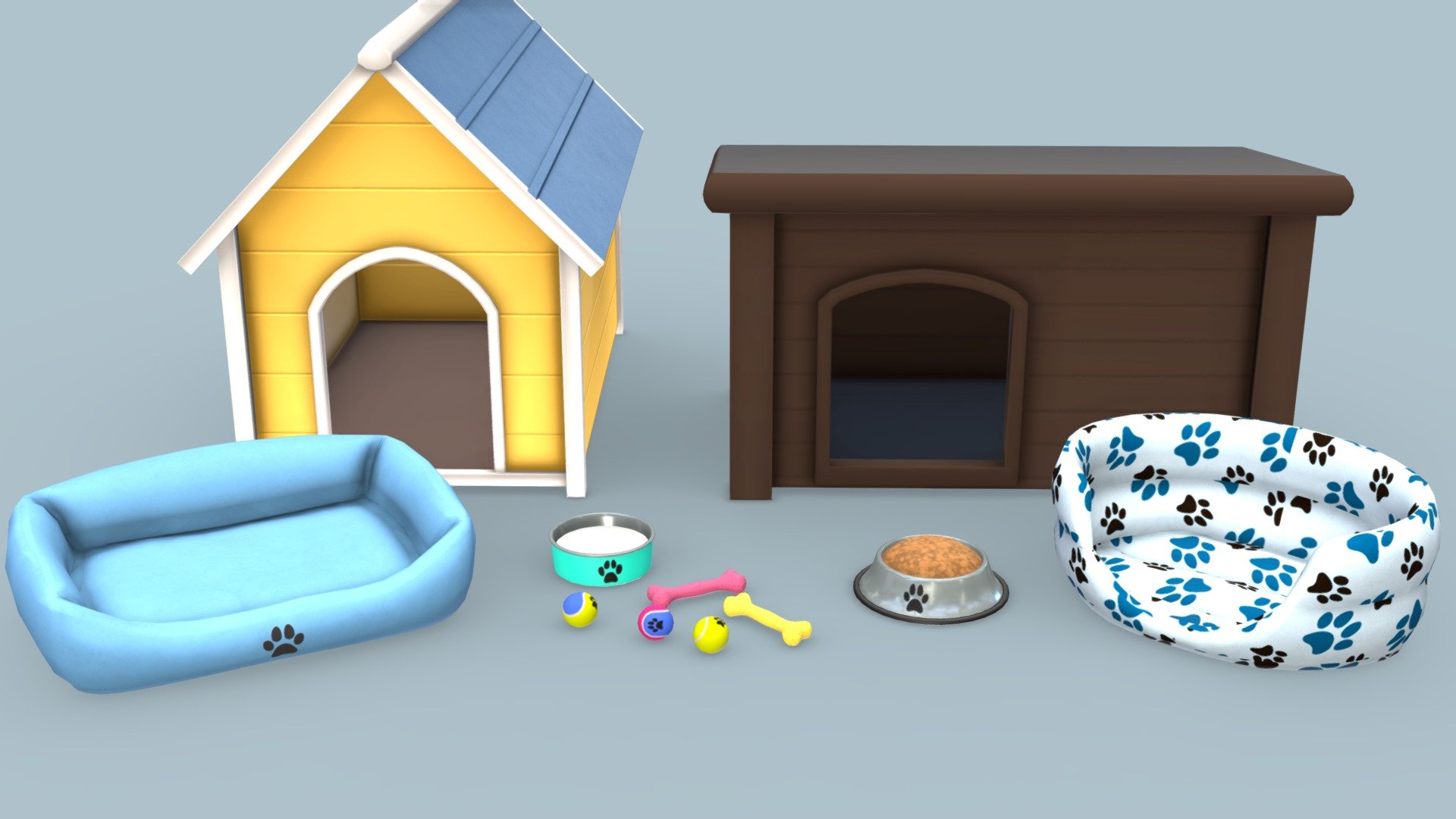 Dog objects - 3D model by RedDeer (@billl90) [61aec6c] - Sketchfab