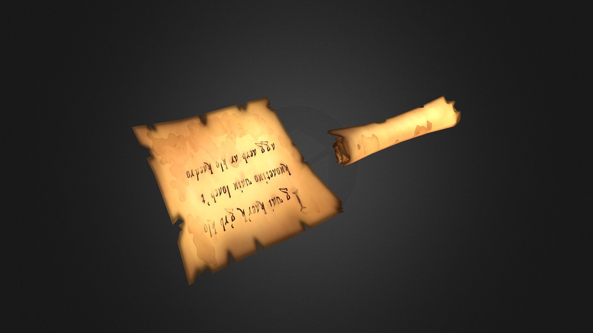 Scroll& Parchment - 3D model by avuong [61af084] - Sketchfab