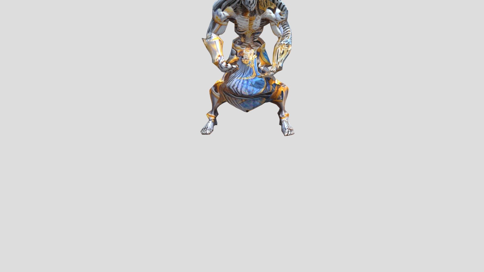 Demonic Skeleton 3D Model Animated - Diablo - 3D model by ...