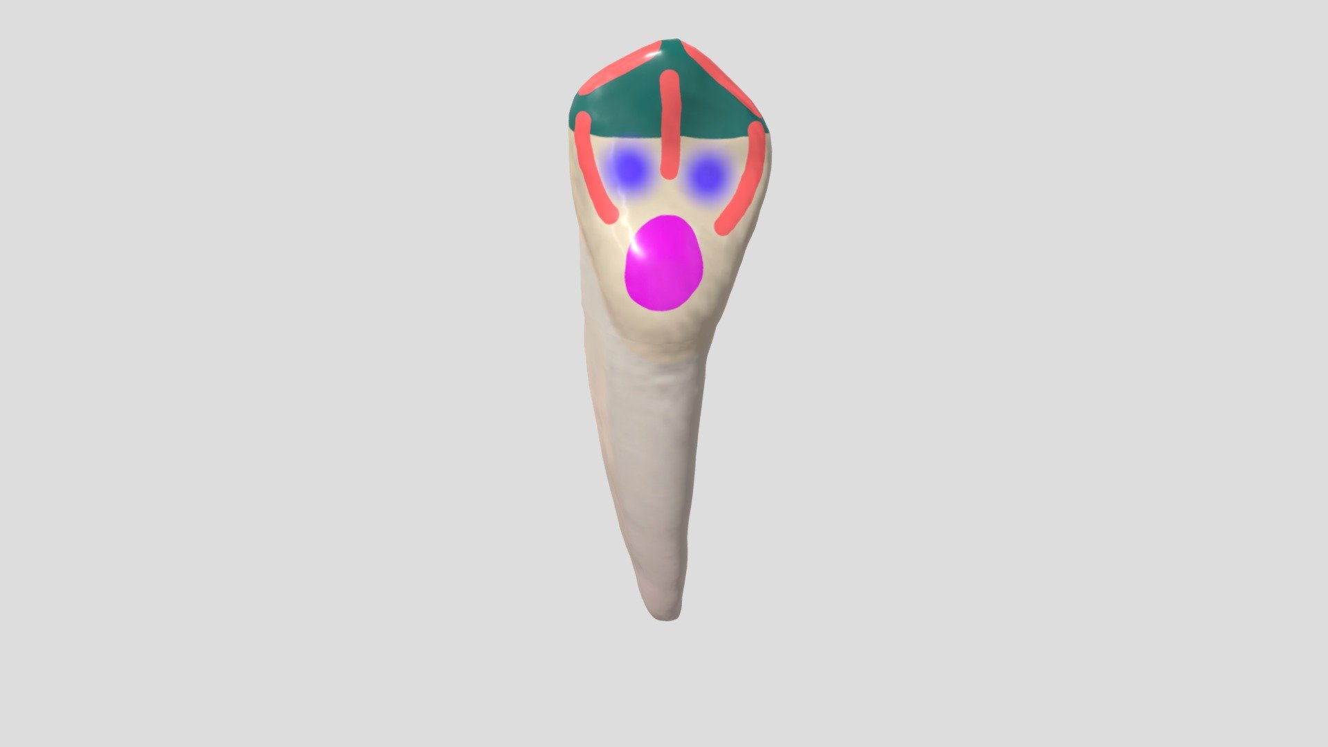 Mandibular canine anatomy features - 3D model by Virtual Dental Library ...