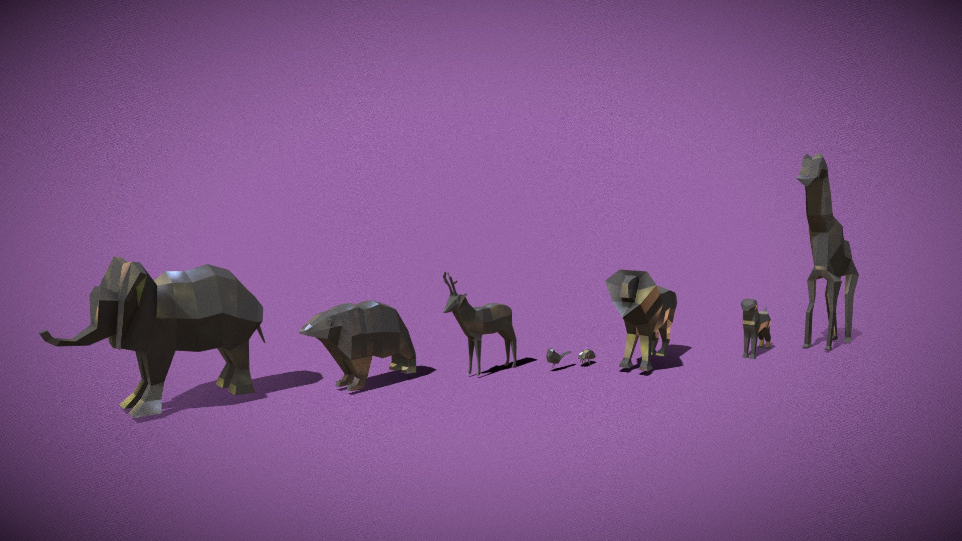 Lowpoly Animals Assetpack - Download Free 3D model by Squeegee3D ...