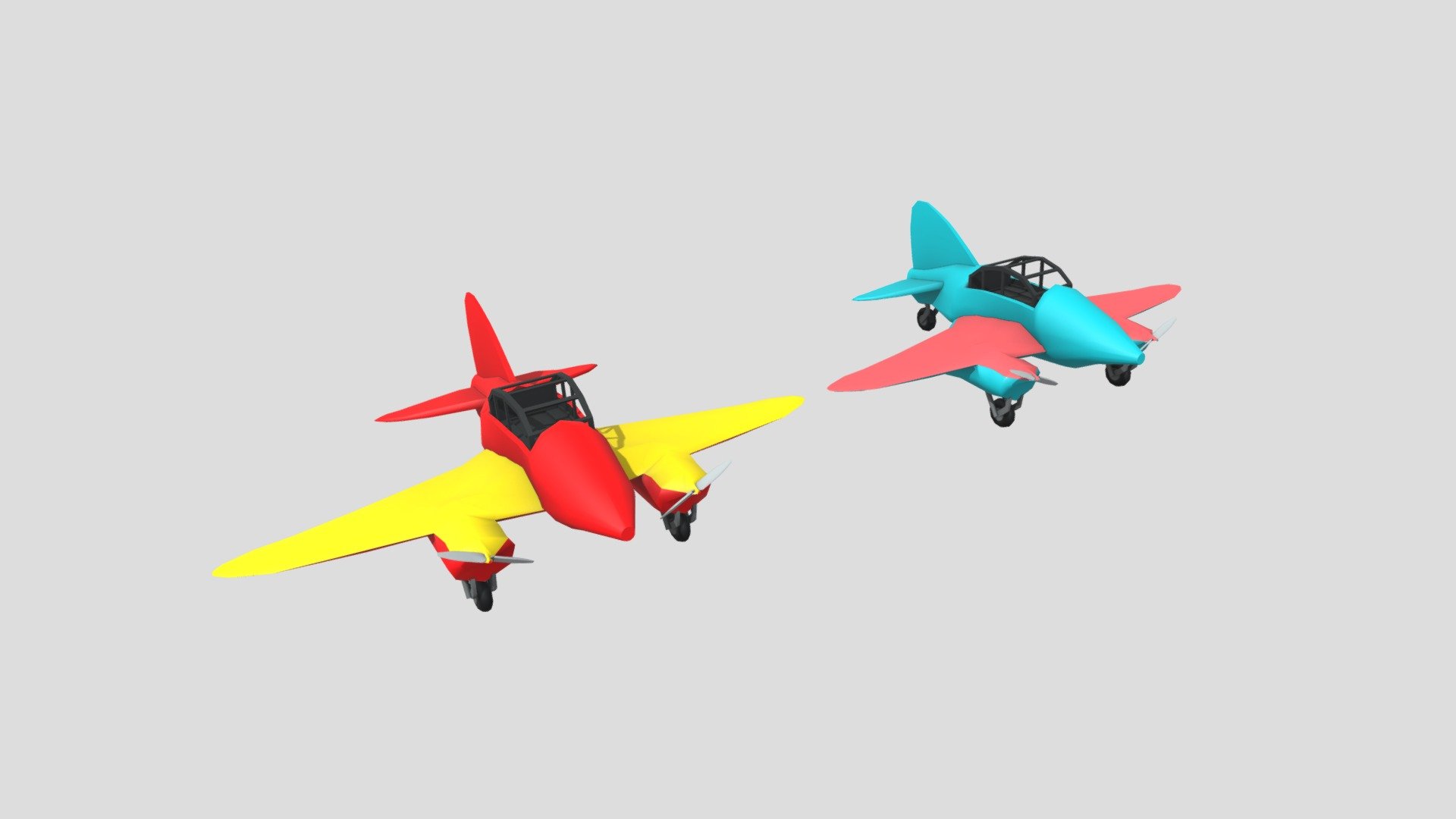 plane color blockout - 3D model by AbhinavUjjwal.Chakkirala (@Abhinav ...