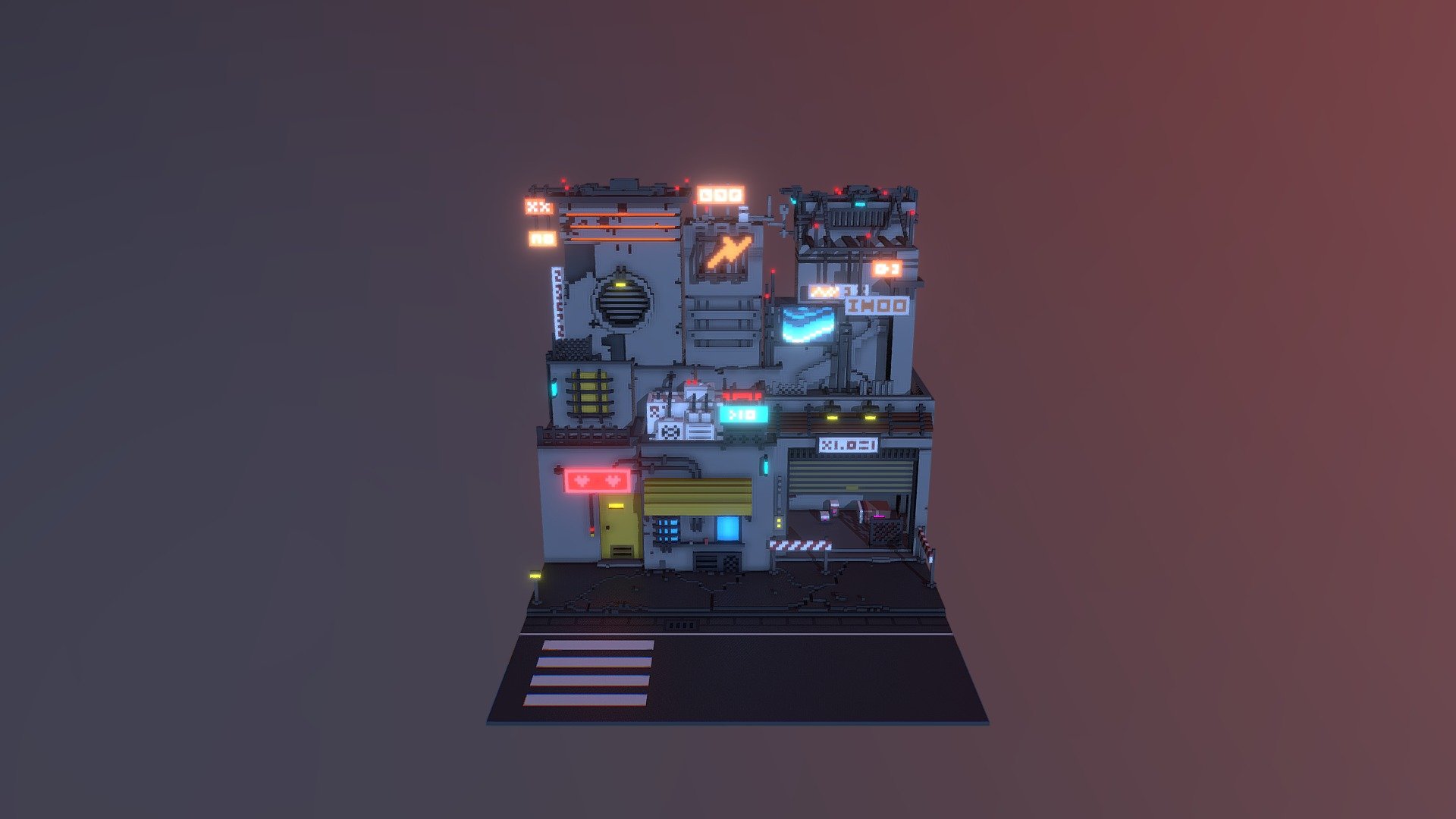 Cyberpunk Building - 3D model by Deniz Orsel (@denizonerorsel) [61b375e ...