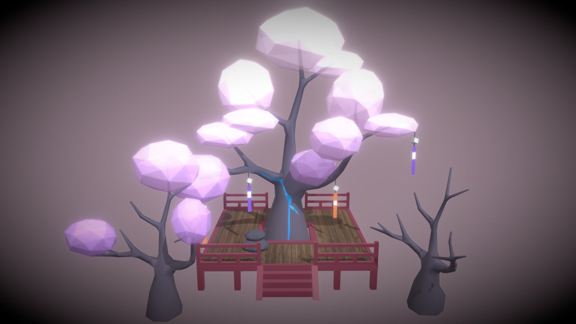 The Spring Mist Weaves the Sakura Rain - Buy Royalty Free 3D model by ...