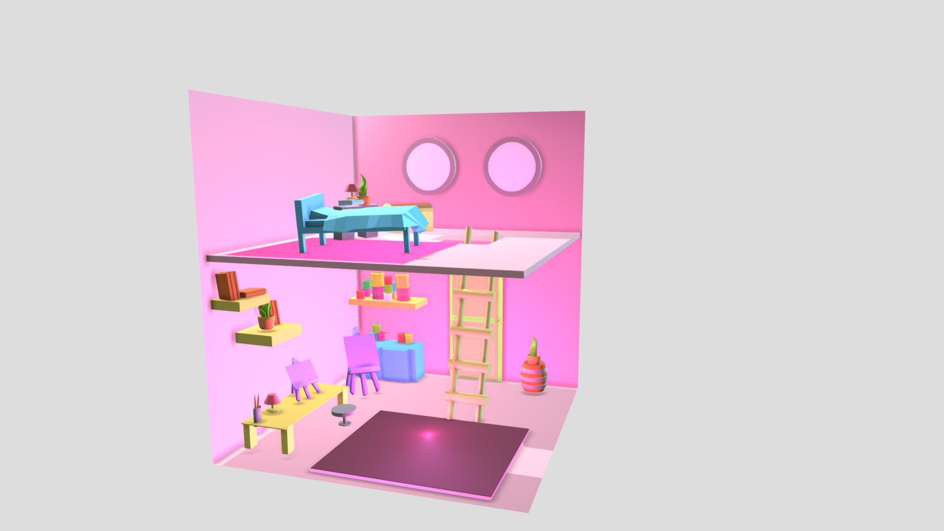 Blender room - 3D model by silyatoal [61b3f45] - Sketchfab