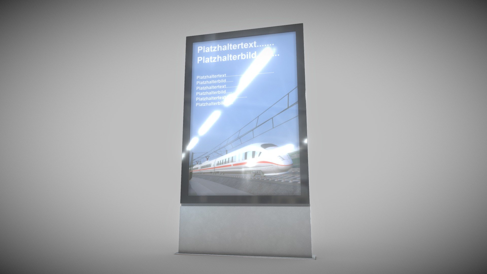 Outdoor Poster Showcase with LED Lighting - Buy Royalty Free 3D model ...