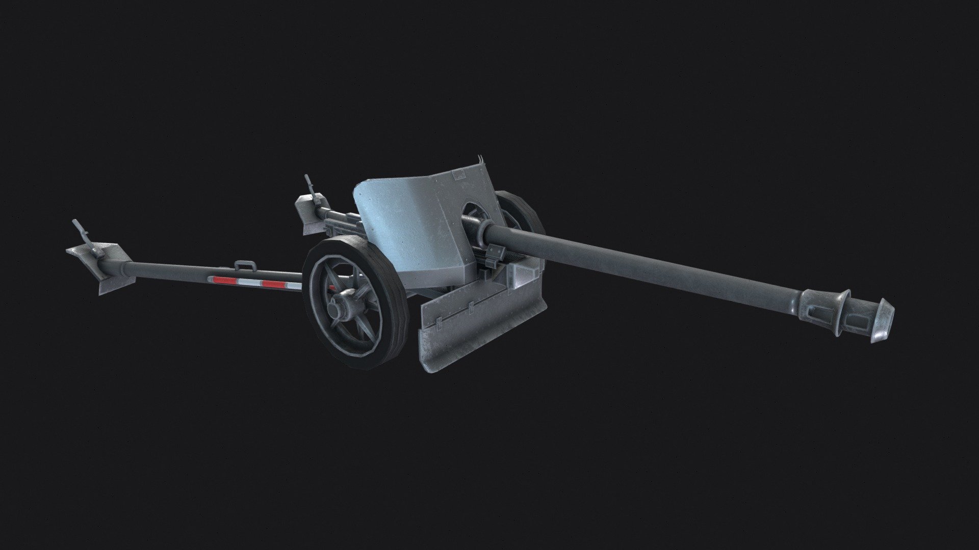 Pak 40 Gray 7.5 cm [Free Download] - Download Free 3D model by Losss ...