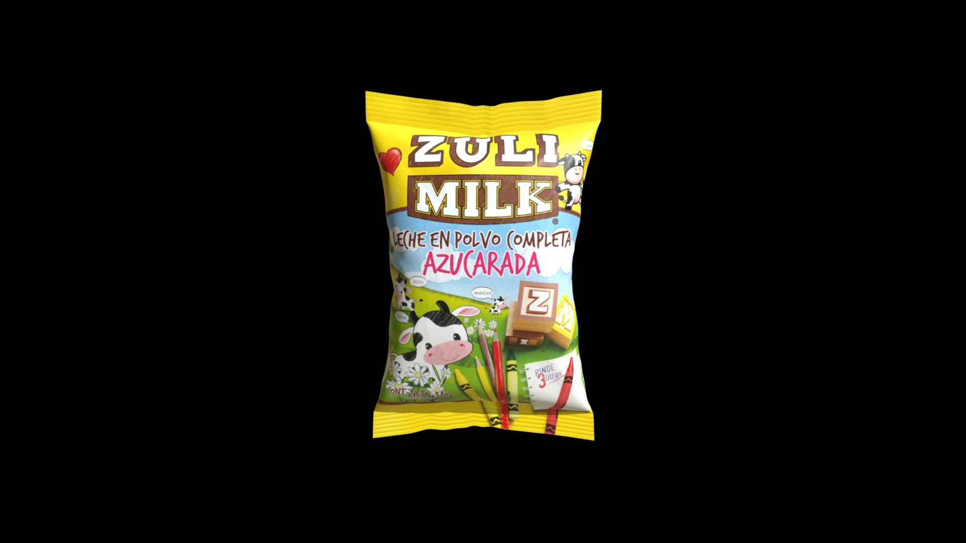 LECHE EN POLVO COMPLETA AZUCARADA ZULI MILK 380g - 3D model by Signum3 ...