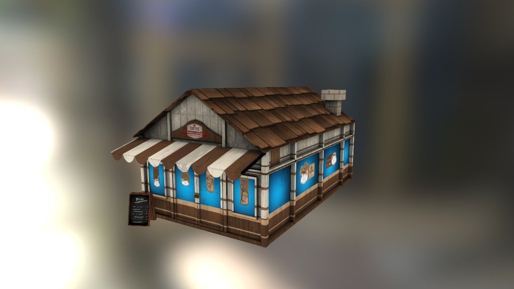 Cafe 01 - Low Poly asset - 3D model by ZagreusEnt [61c4d3b] - Sketchfab