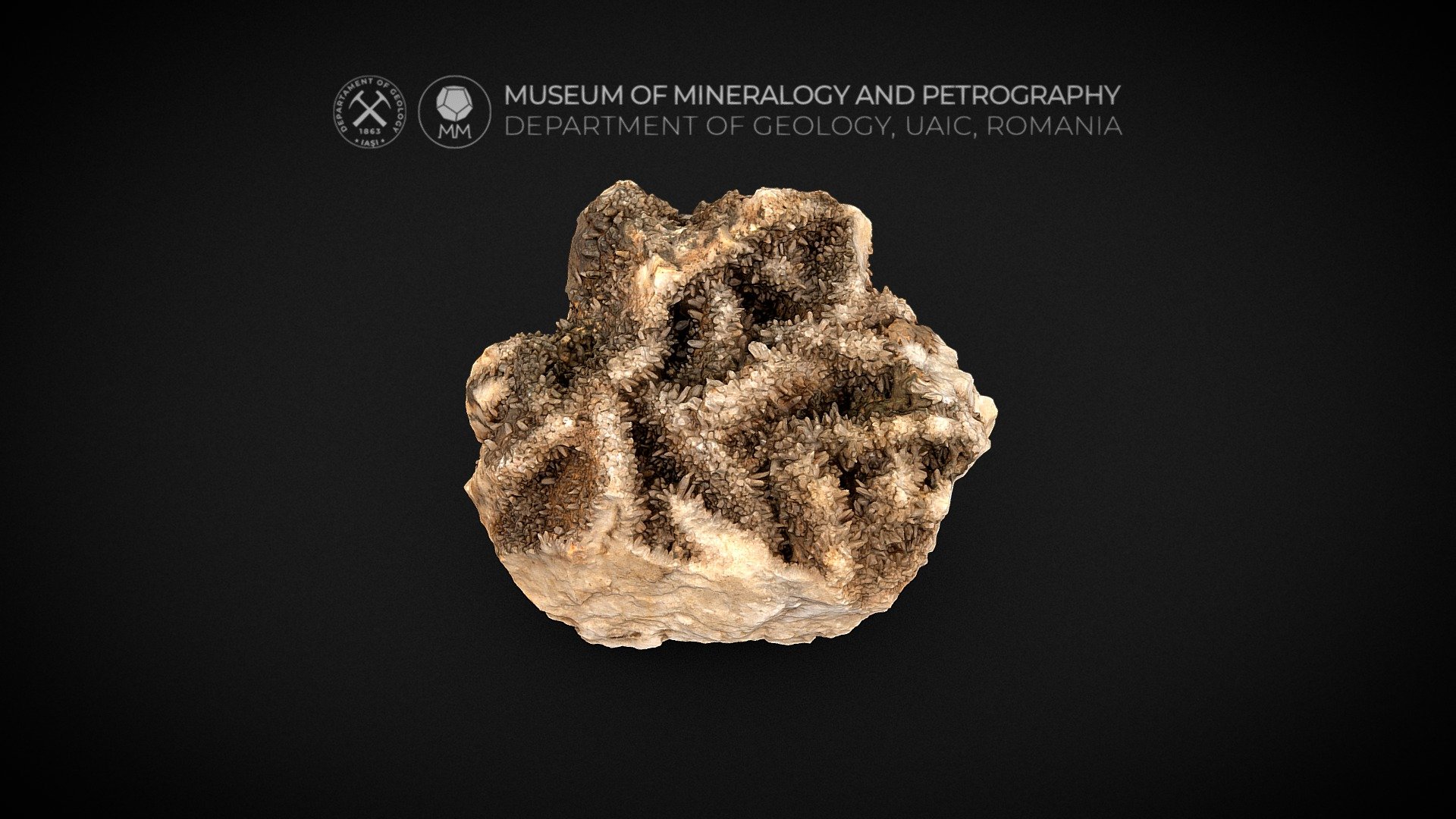 Quartz crystals from hydrothermal ore deposit - 3D model by Museum of ...