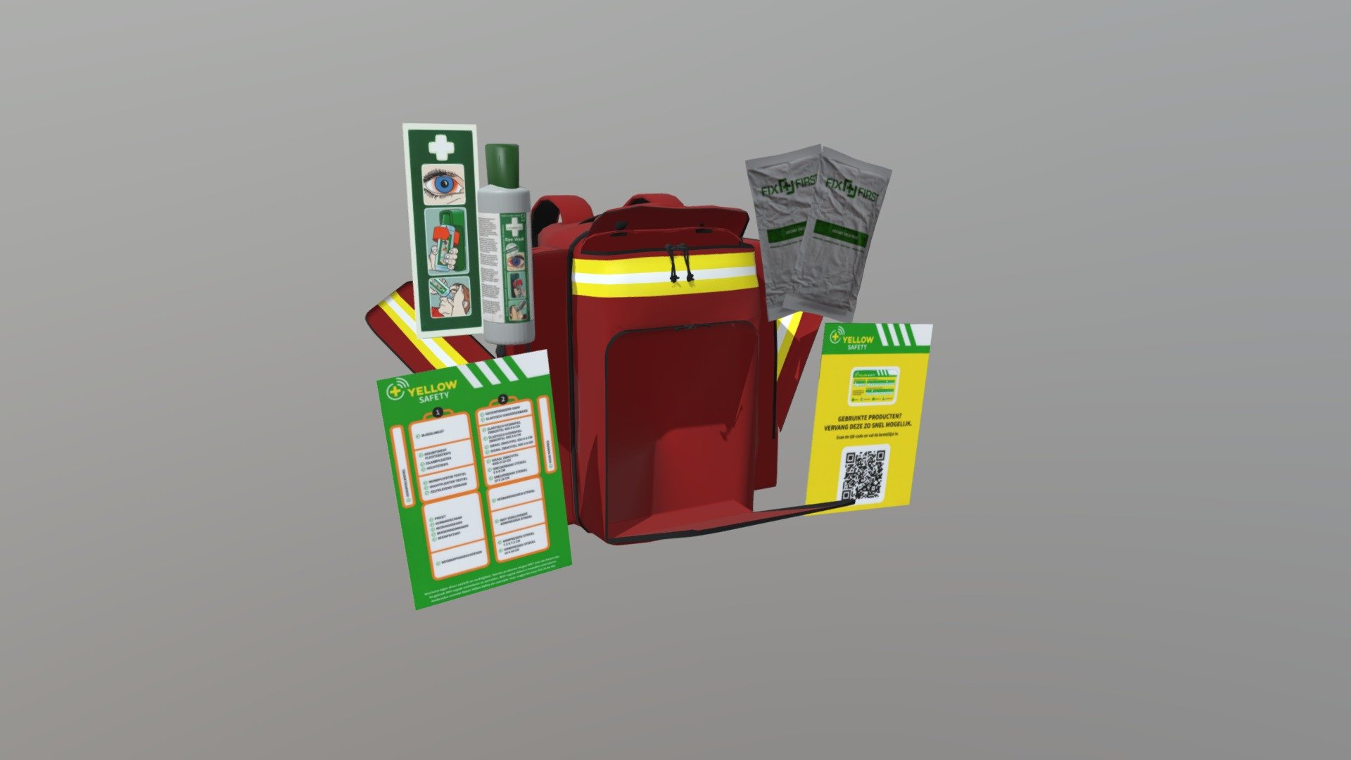 Emergency backpack - 3D model by R3D Reality (@redonemart) [61c5e14 ...