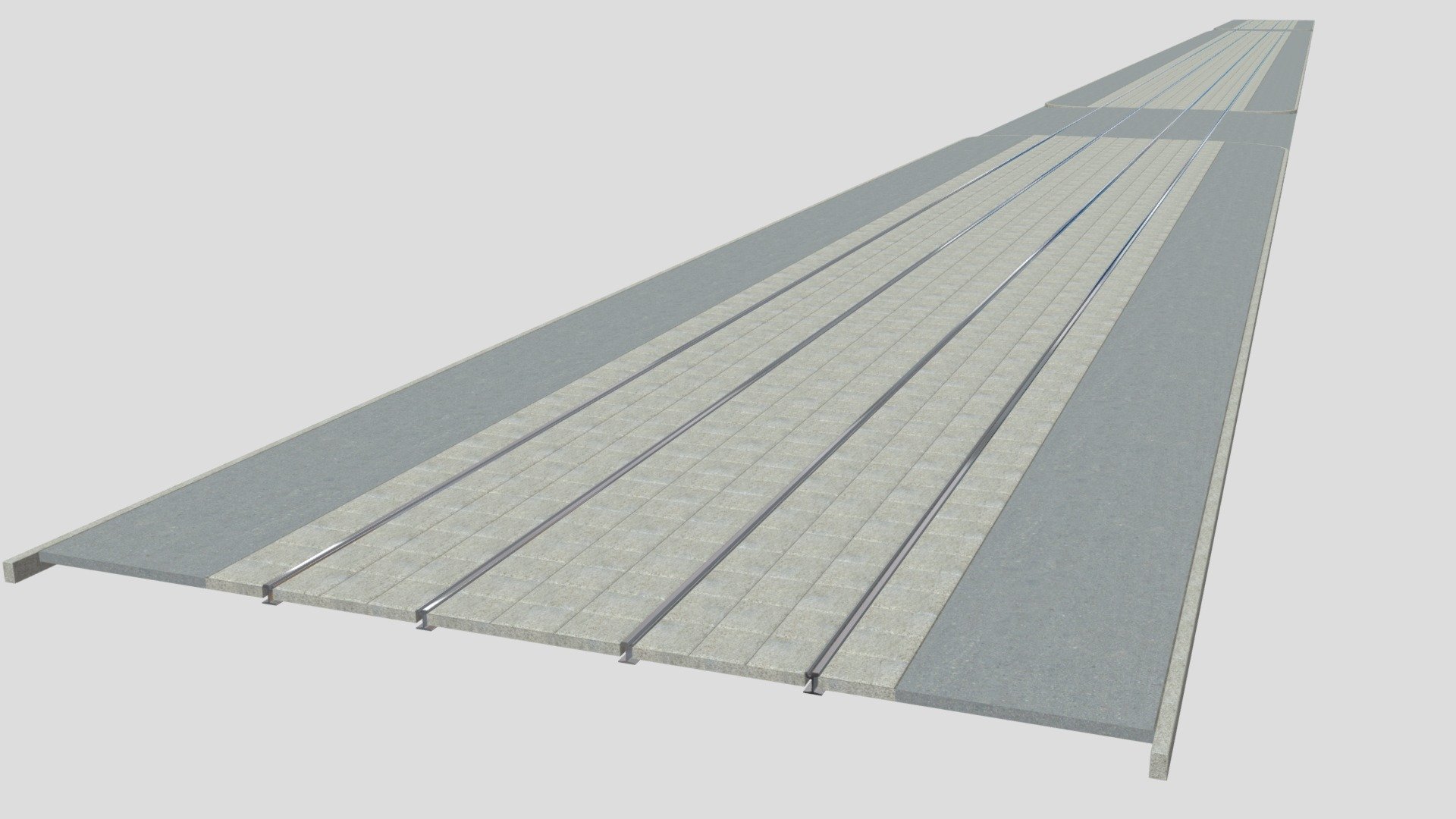 tram rails - Download Free 3D model by Ivan-Kanaev [61ca4fa] - Sketchfab