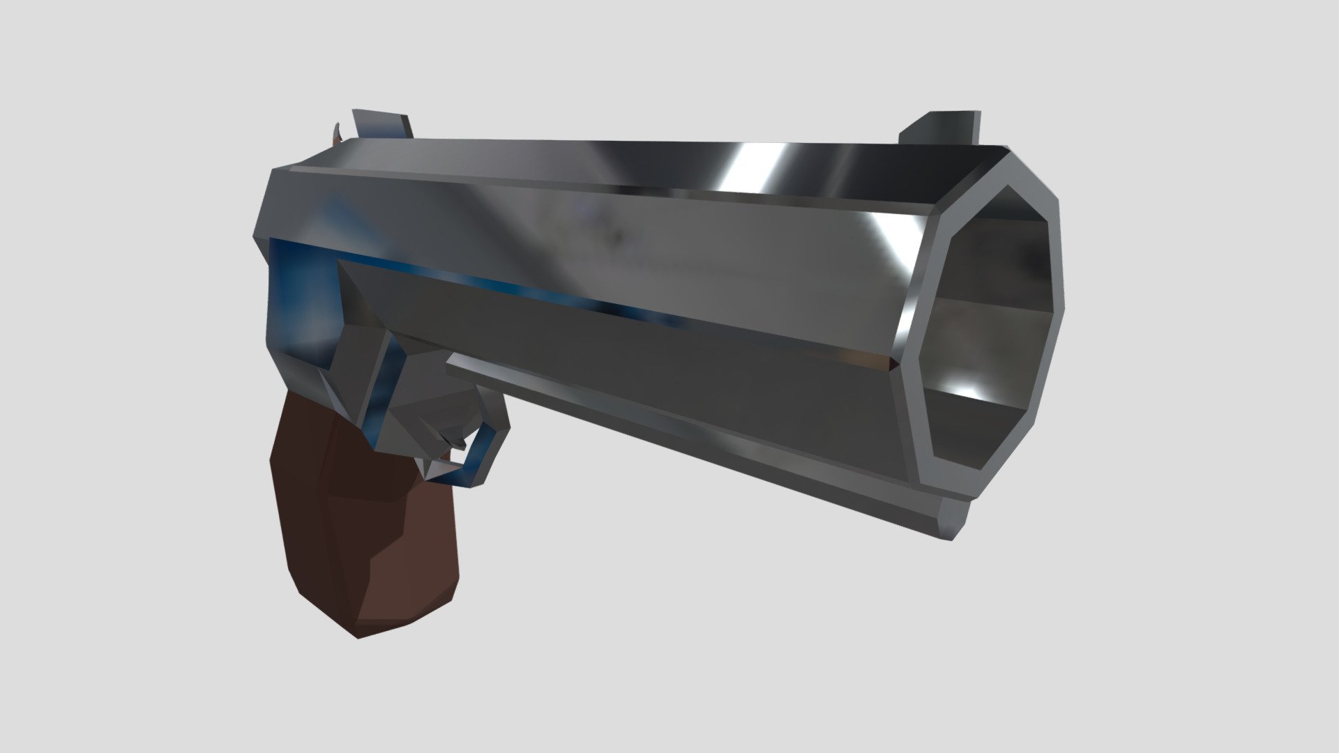 Low Poly Gun 3d Model By Bathinjan [61cce9c] Sketchfab