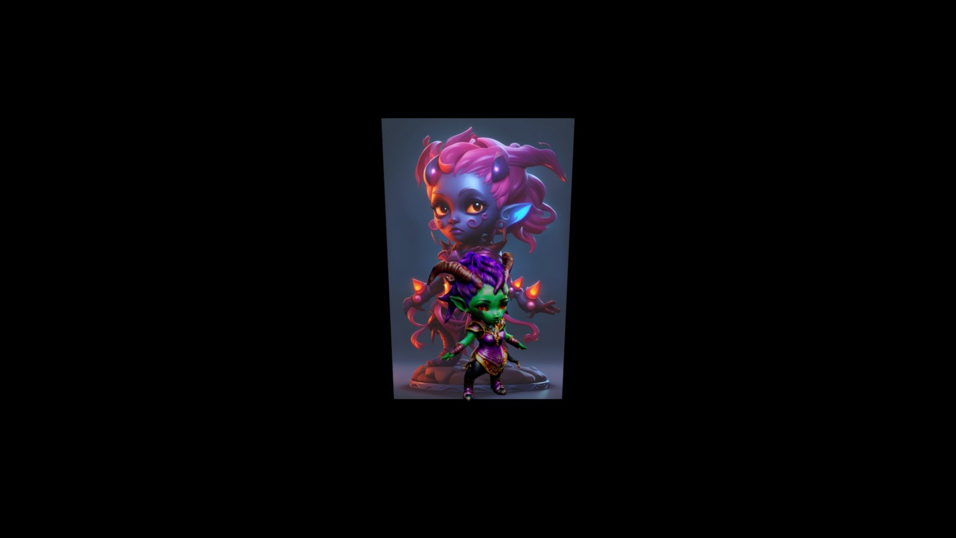 "Chibi Character Illustration" A stylized ill - Download Free 3D model ...