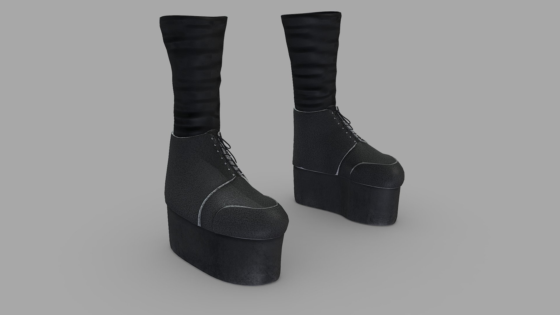 Female High Platform Boots W Socks - Buy Royalty Free 3D model by 3dia ...